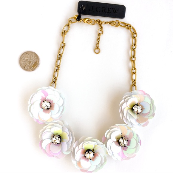 J. Crew | Jewelry | Jcrew 3d Floral Necklace | Poshmark